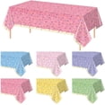 6pcs Disposable Plastic Rectangle Ice Cream Party Table Covers 54 x 108 ...