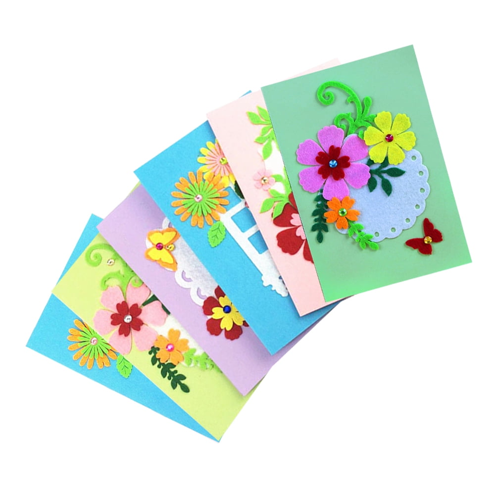 6pcs Diy Greeting Cards Kit Kids Art Crafts Cards Making Accessories ...