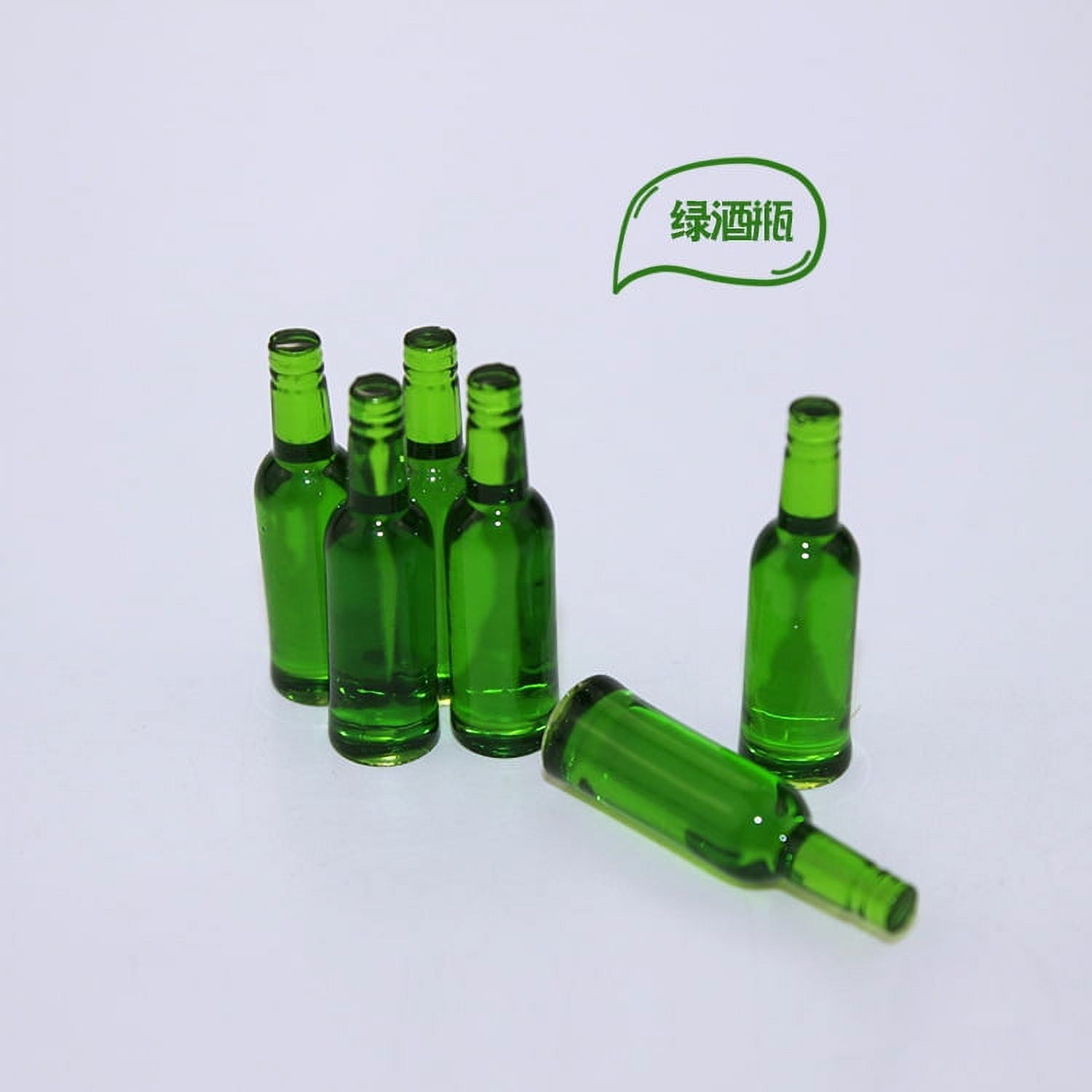 6pcs Doll House Mini Beer Bottles Miniature Beer Bottles Wine Bottles ...