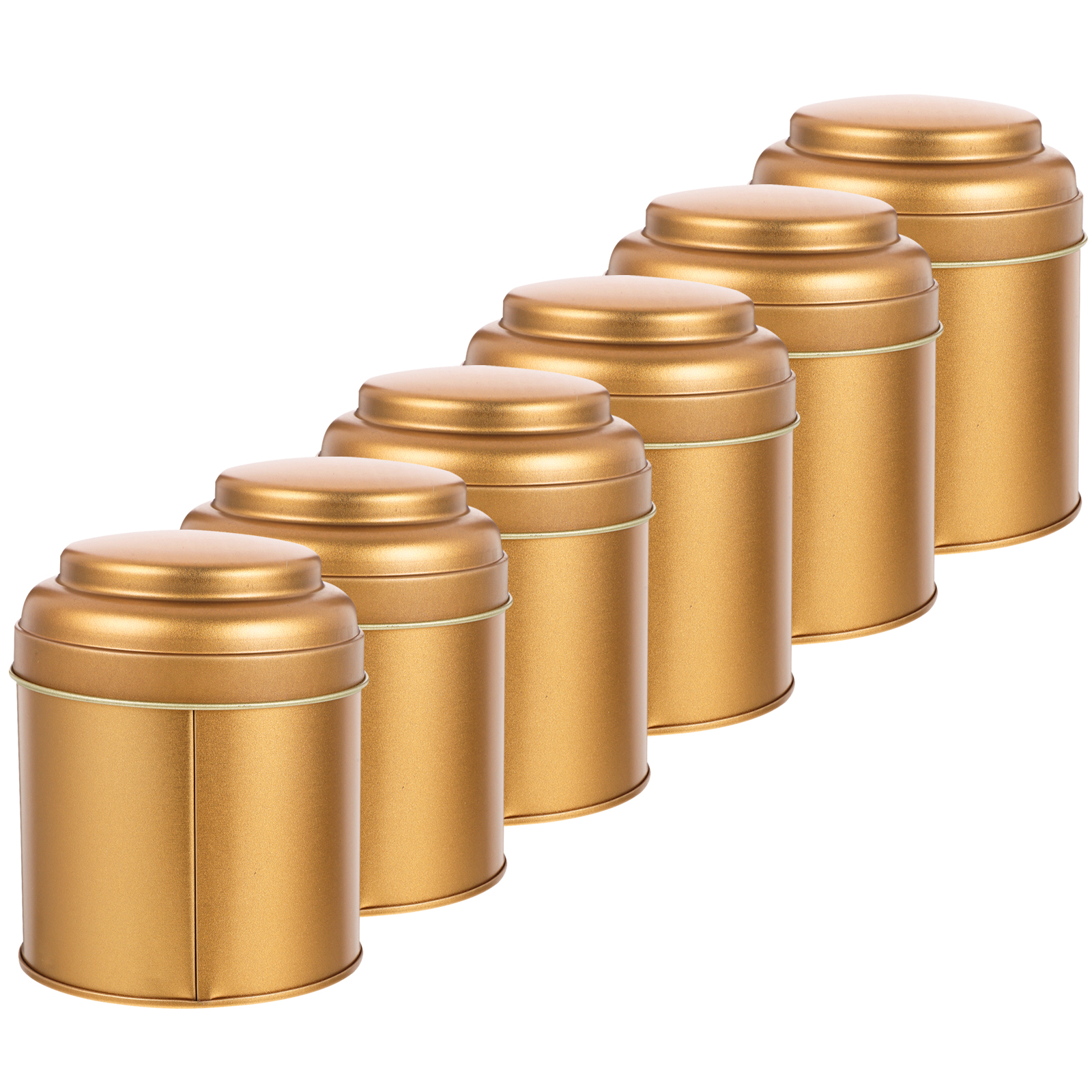 6pcs Double Lids Tea Leaf Canister Multi-function Candy Jar Leak-proof ...