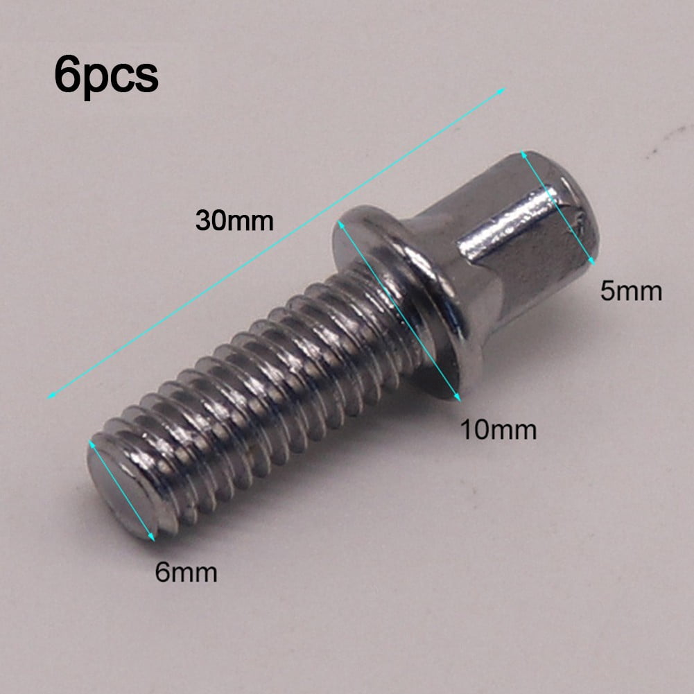 6pcs Drum Tension Rod Screws 20/25/25mm Metal Thread Exterior Square ...