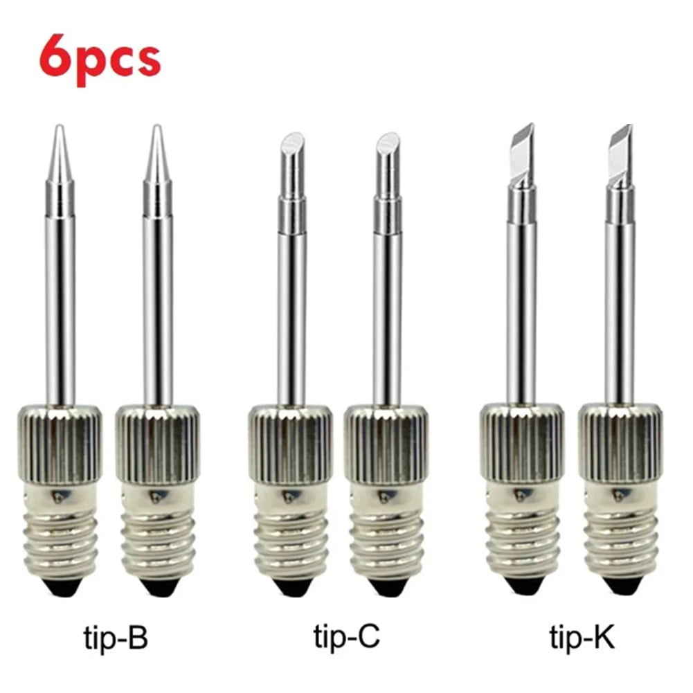 6pcs E10 Interface Soldering Iron Tips Welding Tips USB Soldering Tip ...