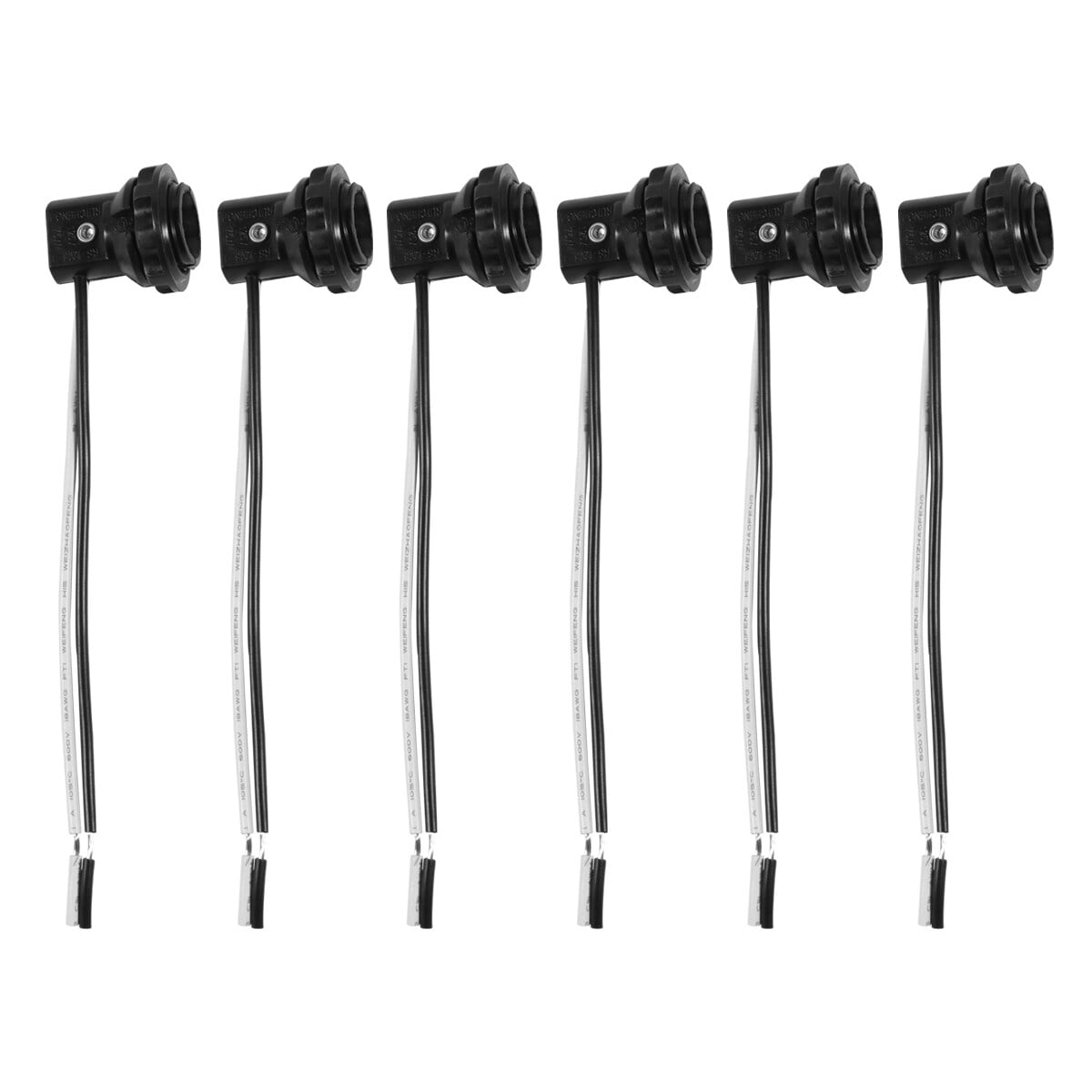 6pcs E12 Lamp Holder Base Light Sockets with Wire Lampholde Base Wire ...