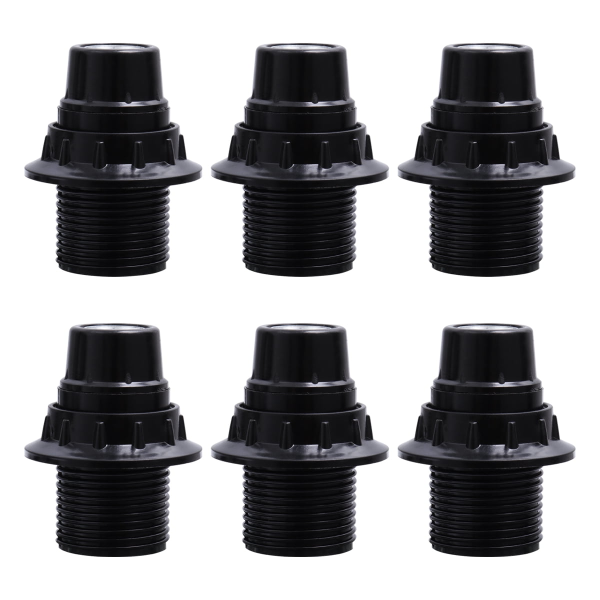 6pcs E14 Light Sockets Retro Self-locking Lamp Holder Screw-in Lamp ...