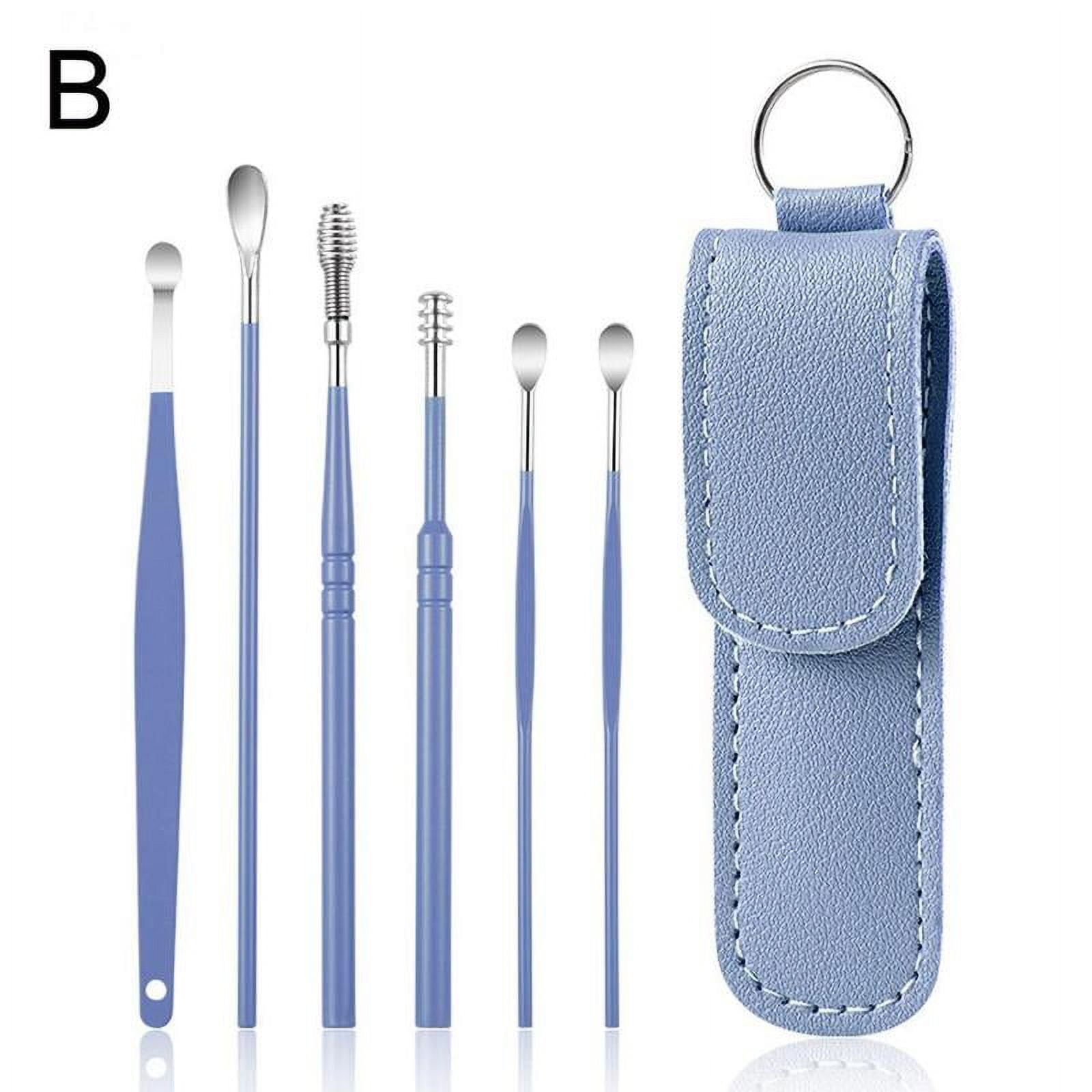 6pcs Ear Cleaner Wax Removal Tool Earpick Sticks Earwax Picking Spoon ...