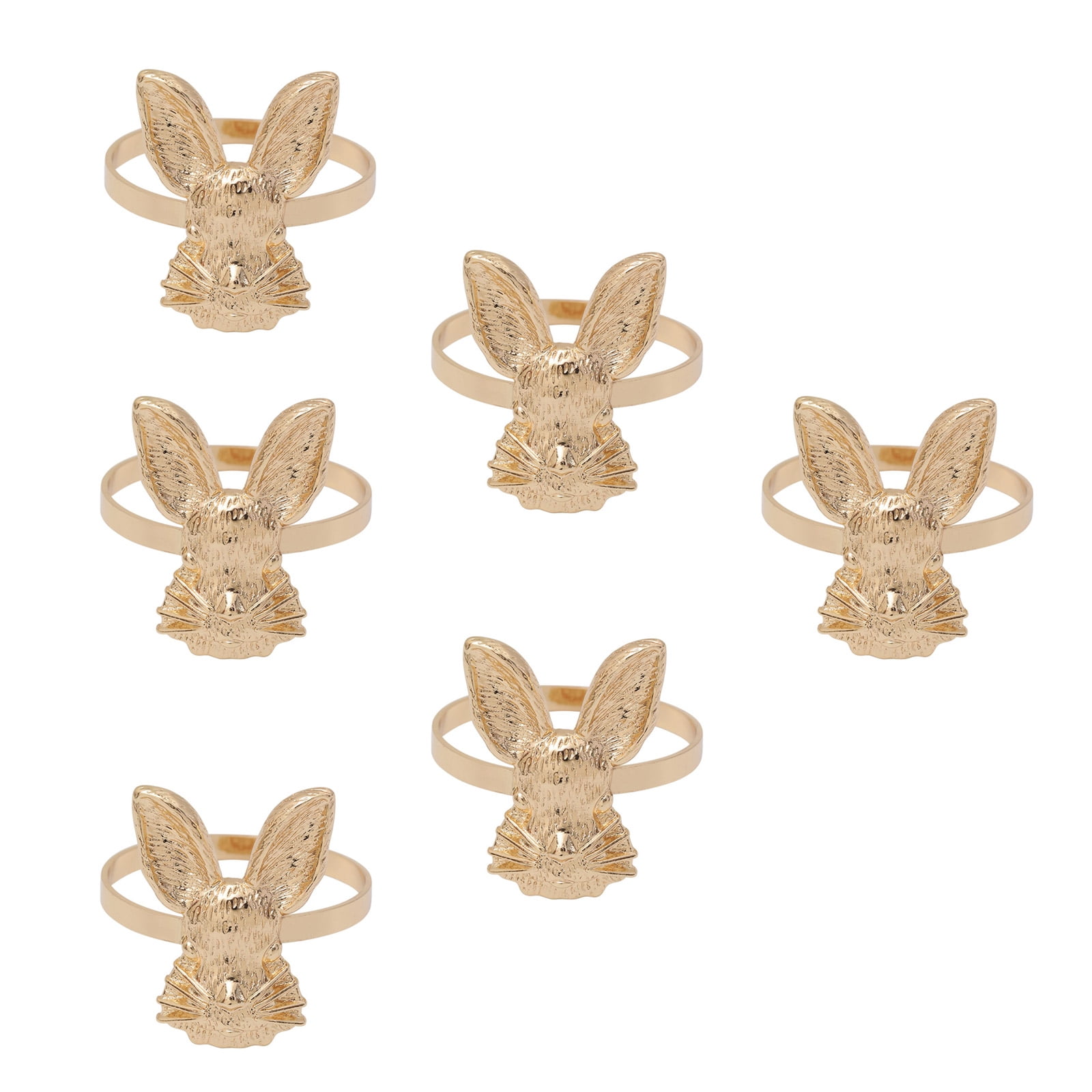 6pcs Elegant Rabbits Napkin Rings Unique Rabbits Napkin Holders Ideal ...
