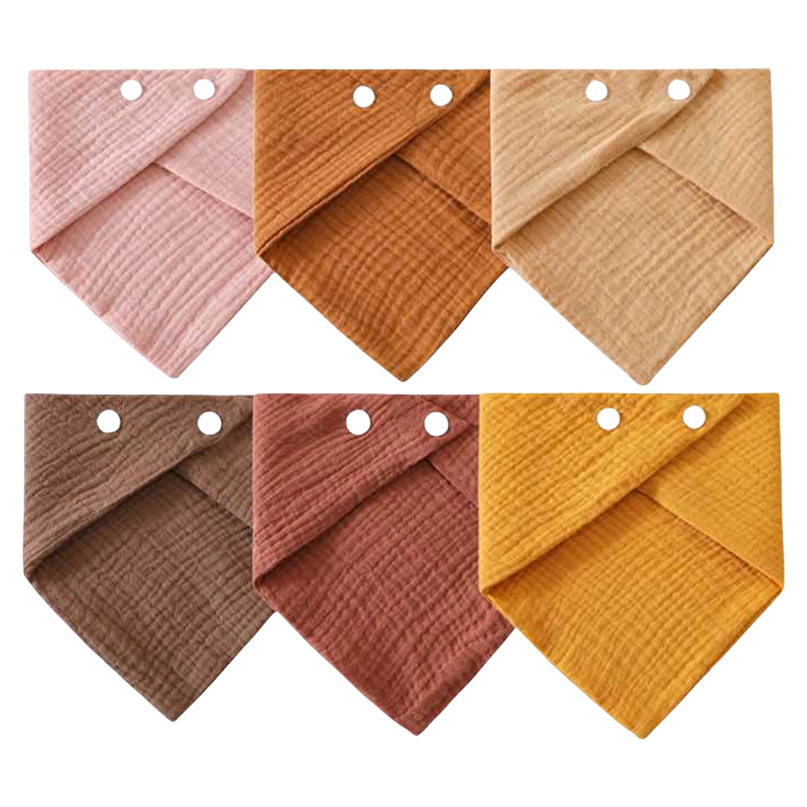 6pcs Feeding Bib Breathable Bib Adjustable Saliva Towel Baby Essential ...