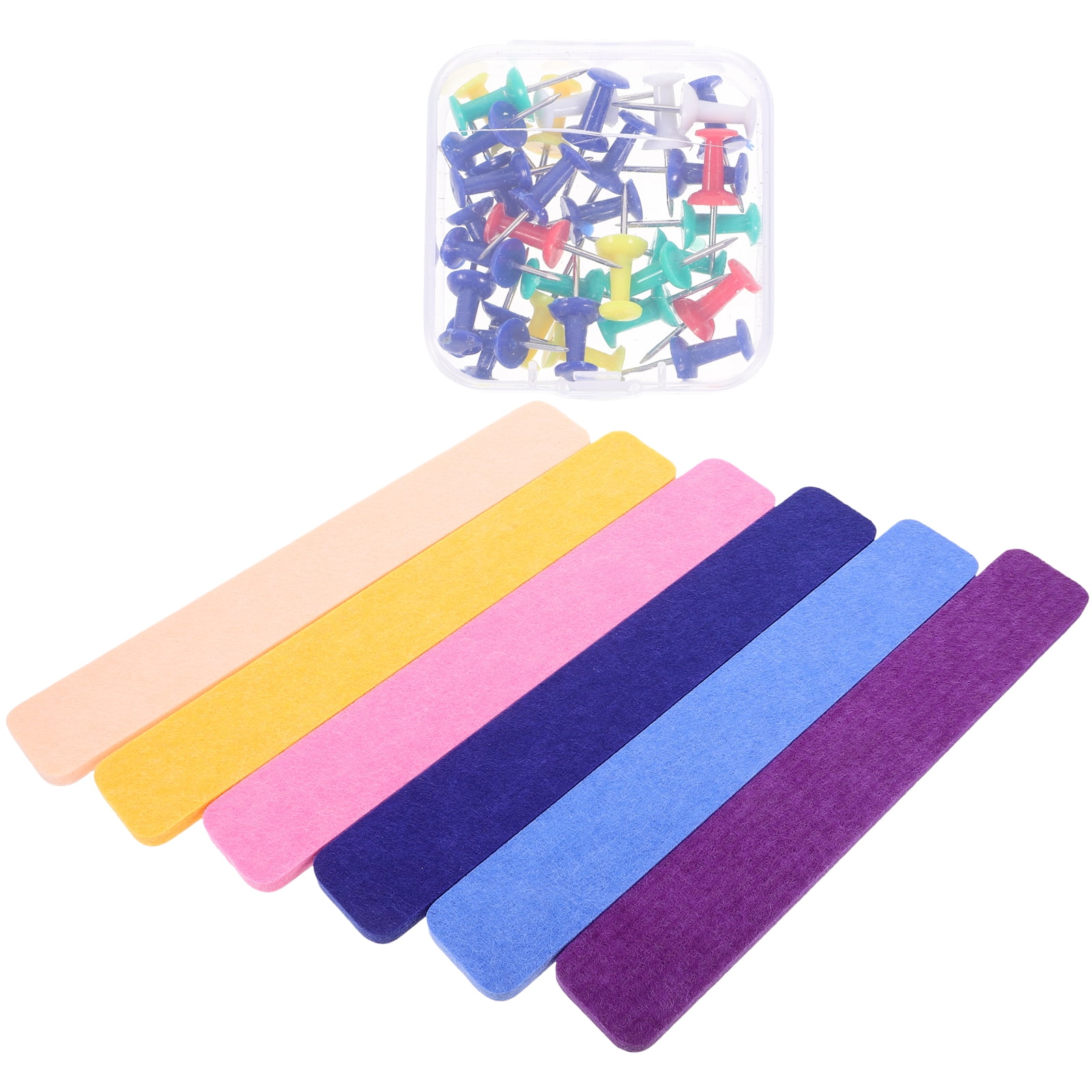 6pcs Felt Bulletin Board Strips Pin Boards Small Bulletin Board Strips ...
