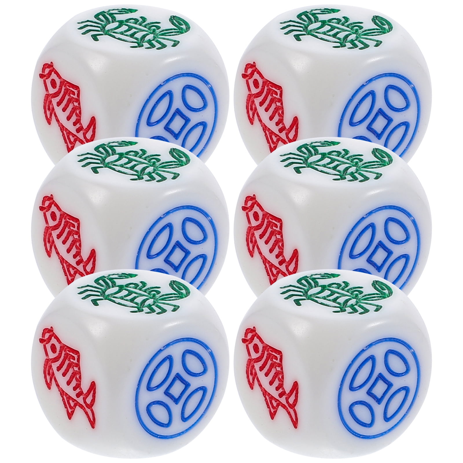 PTOOTP Dice Game Accessories ABS for Parties and Home Use 6Pcs 0.55X0 ...