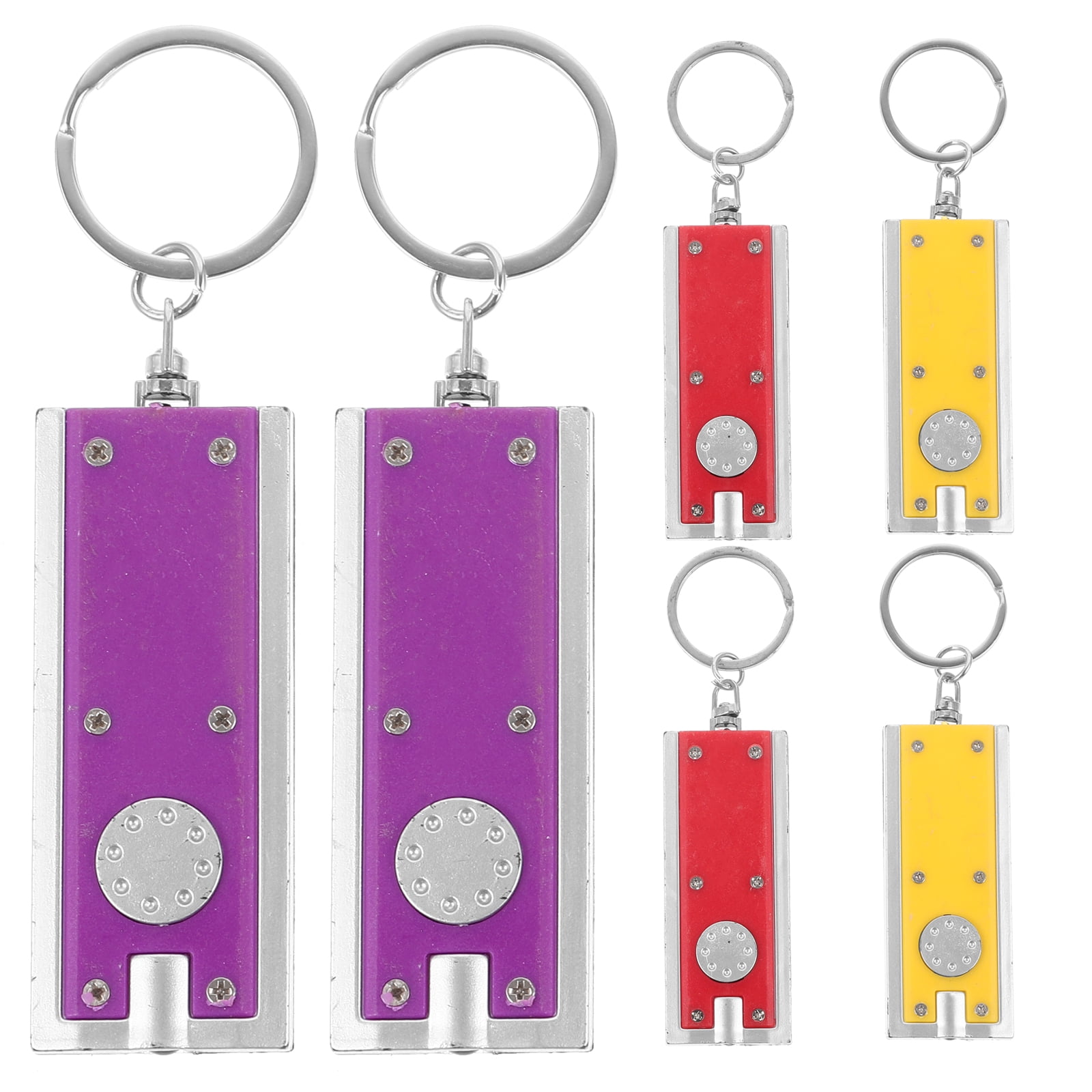 6pcs Flashlight Keychains Unique Key Holder LED Key Ring Key Decoration ...