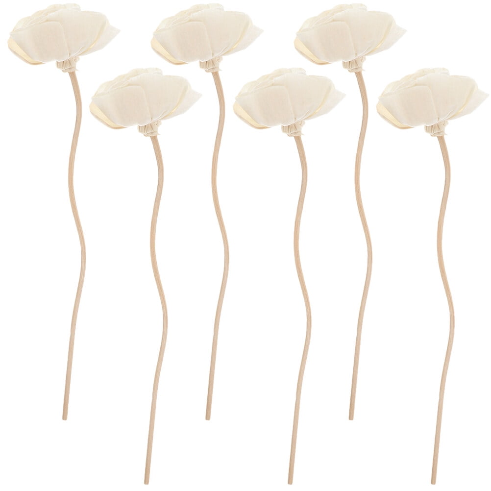 6pcs Flower Diffuser Sticks Rose Rattan Wood Stick Essential Oil Reed ...