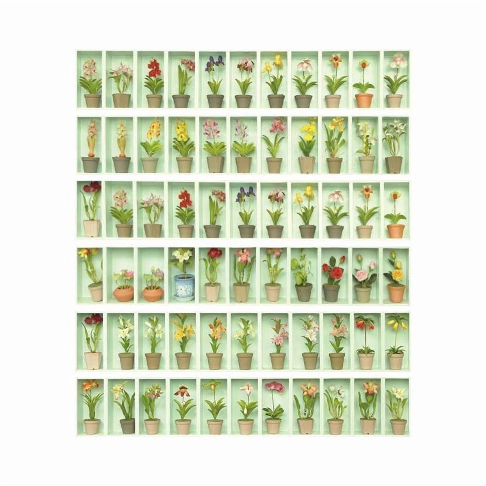 6pcs Flower Pot Tile Floor Stair Stickers Mural Decals Adhesive Art ...
