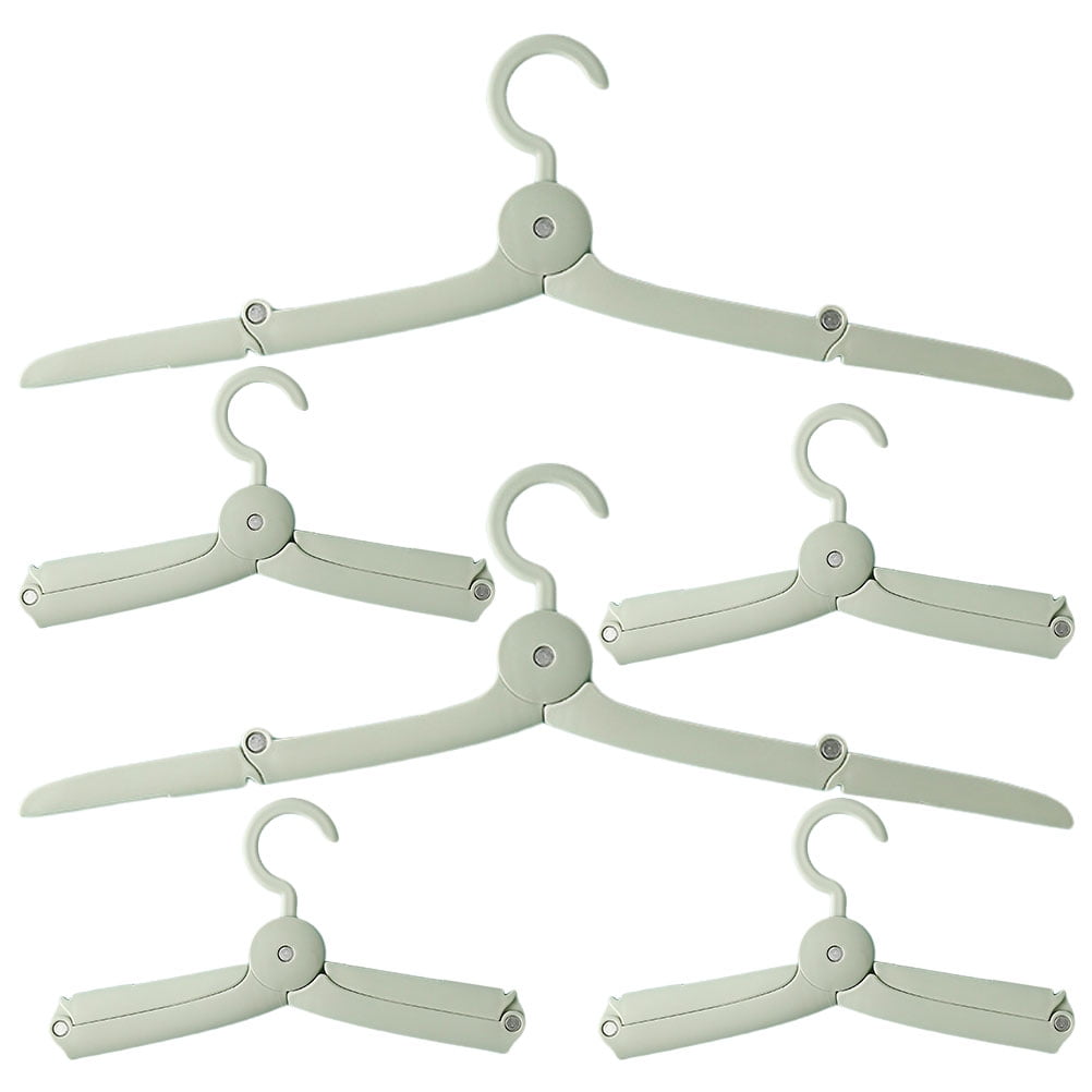 6pcs Foldable Hangers Outdoor Travel Collapsible Hangers Clothes ...