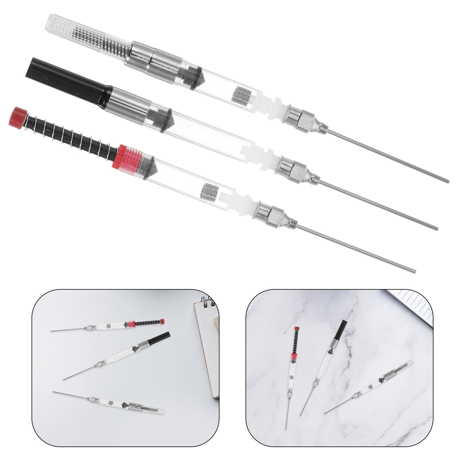 6pcs Fountain Pen Ink Filler Ink Pen Filling Absorber Spring Ink Pen ...