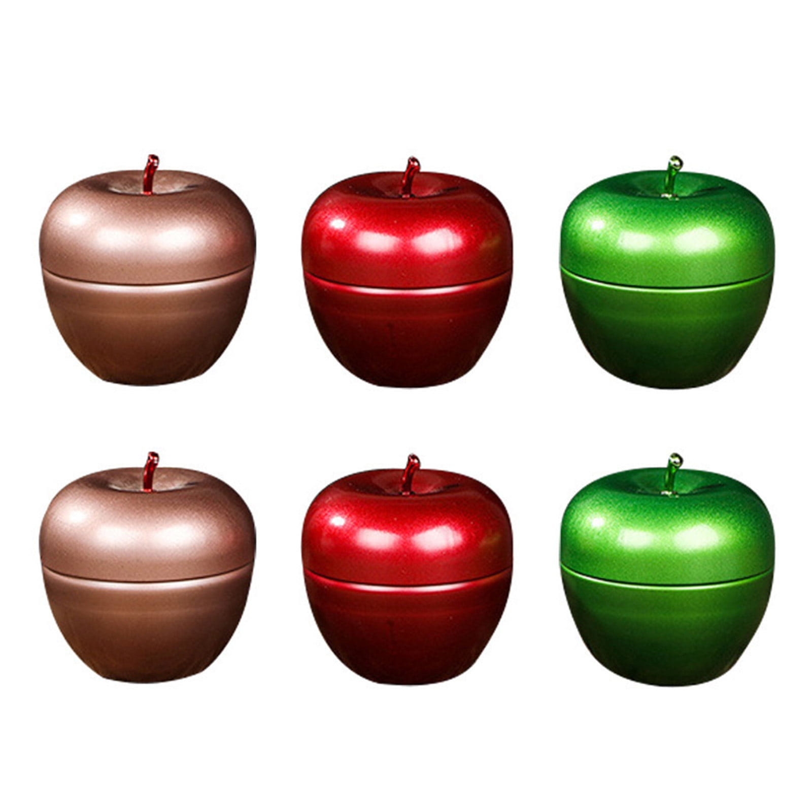 6pcs Fruit Shaped Storage Box Tinplate Loose Can Coffee Candy Case ...