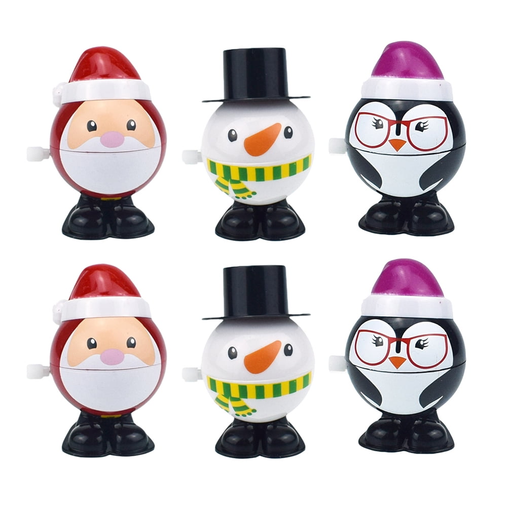 6pcs Fun Christmas Clockwork Toy Lovely Wind-up Toy Christmas Gift Toys ...