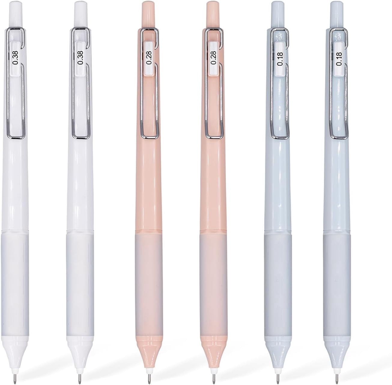 6pcs Gel Pen set, Black Ink Pens 0.18mm /0.28mm / 0.38mm Ultra Fine ...