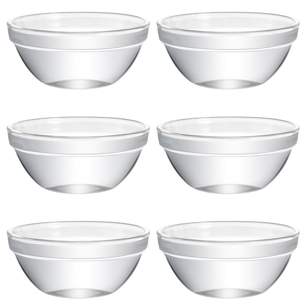 Walmart 6pcs Set of Small & Large Glass Serving Bowls, Snack Dish, Food Containers, Dessert ...