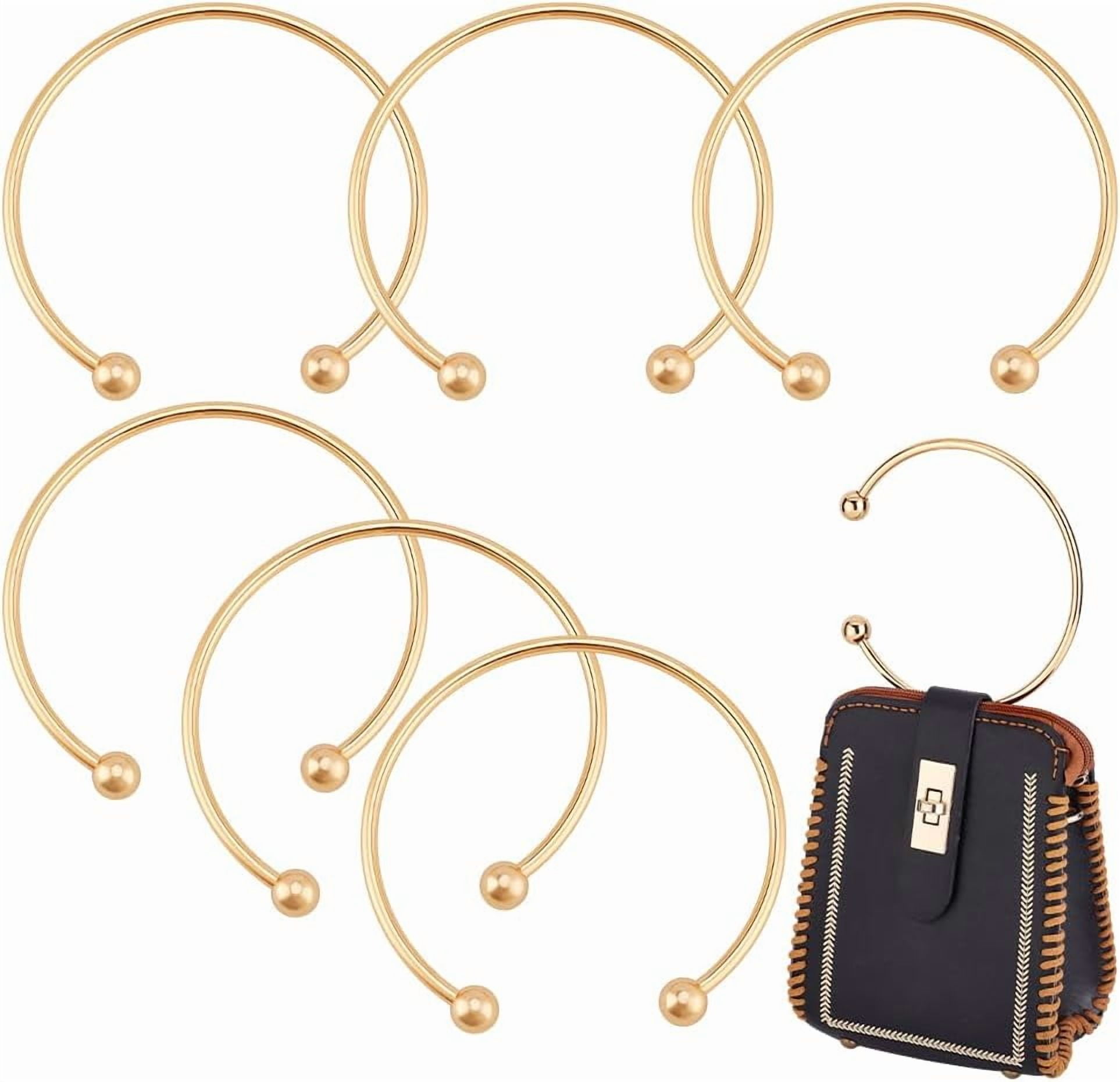 6pcs Gold Metal Purse Handles 5.3 inch Semicircle Bag Handles Frame ...