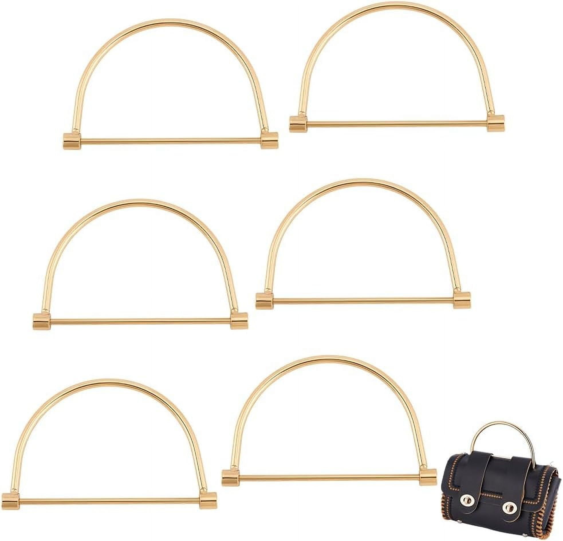 6pcs Gold Metal Purse Handles D Shape Bag Handles Semicircle Purse ...