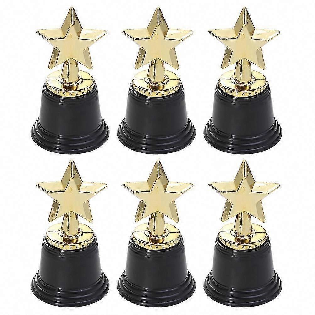 6pcs Golden Award Star Trophy for Party Celebrations Ceremony ...