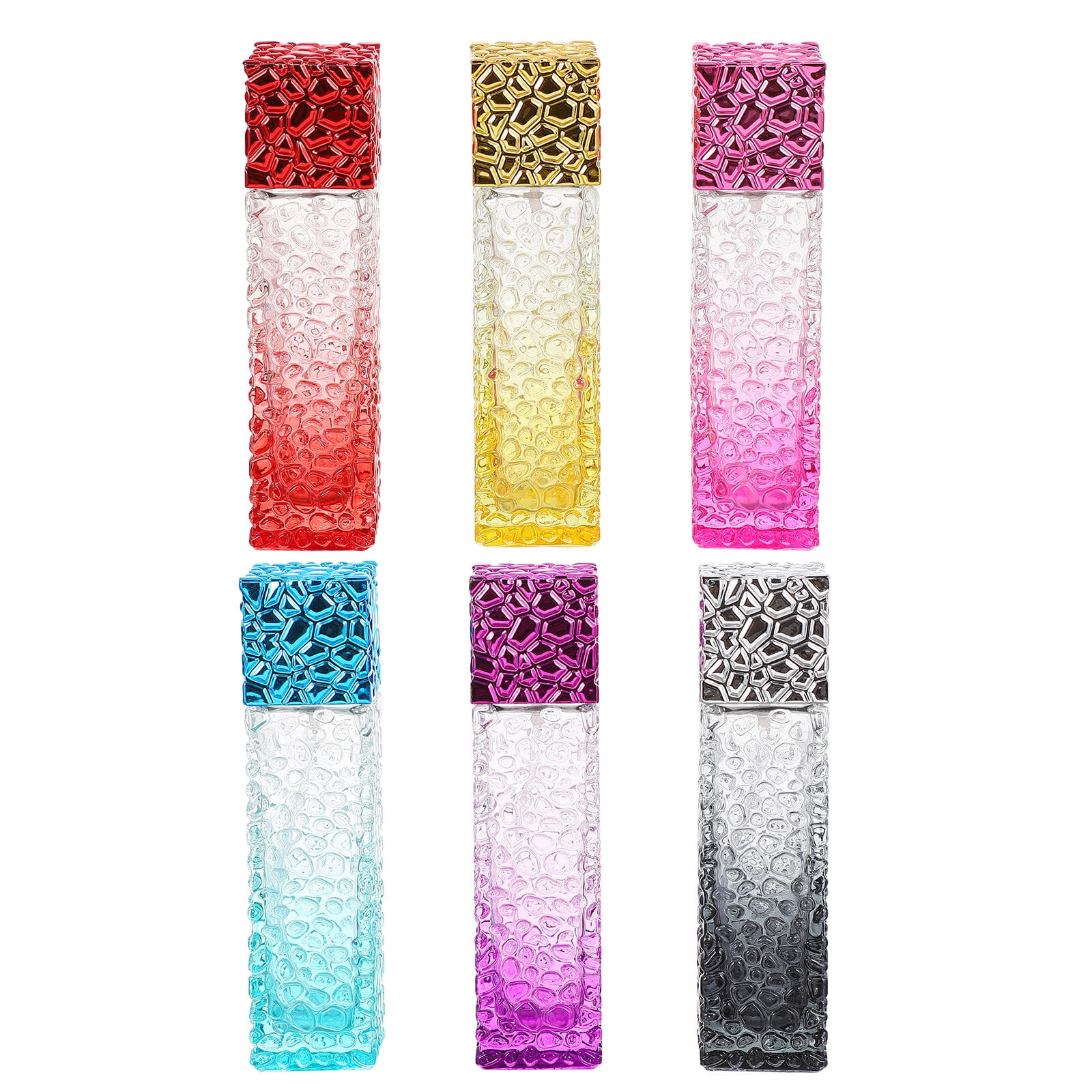 6pcs Gradient Perfume Bottle Perfume Dispenser Refillable Glass Bottle ...