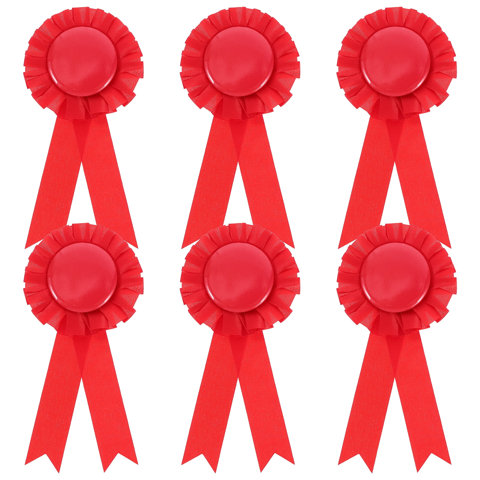 6pcs Graduation Wedding Party Tinplate Ribbon Badge Lapel Pins ...