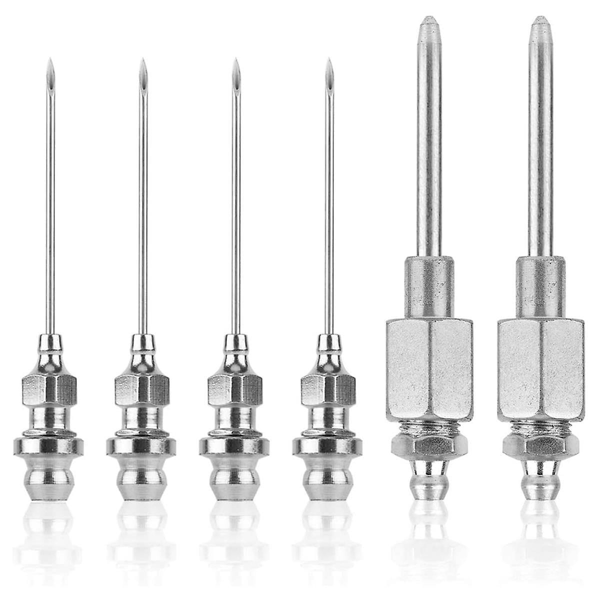 6pcs Grease Needle Nozzle Kit, Steel Grease Nozzle Needle Dispenser ...