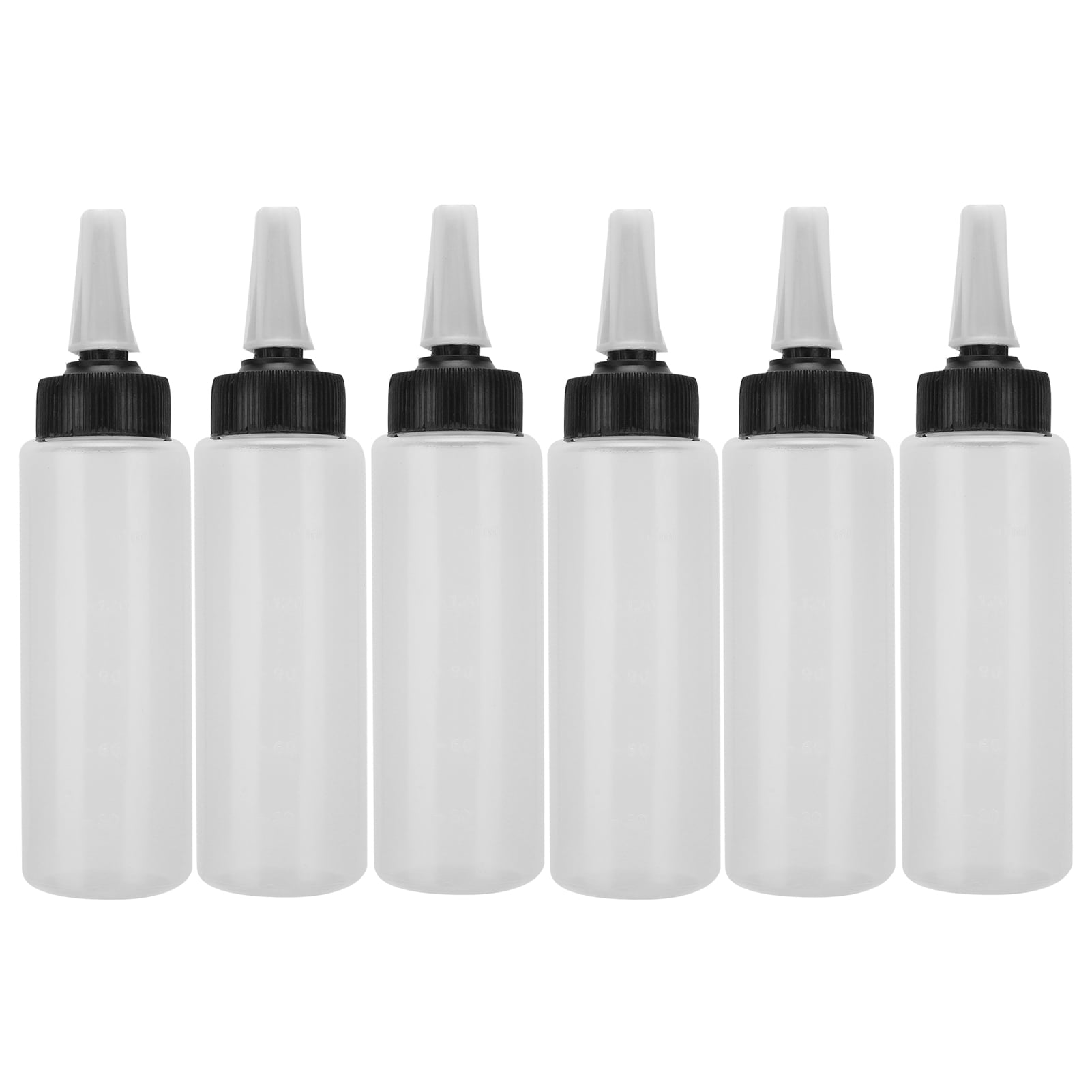 6pcs Hair Washing Shampoo Applicator Bottle with Cover Hair Salon ...
