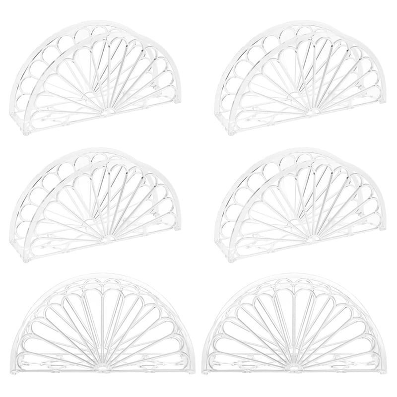 6pcs Half-Moon Orange Segment Napkin Holder Stand, Freestanding ...