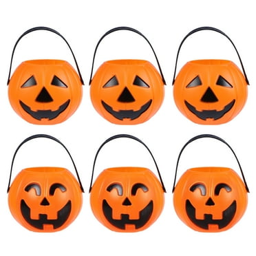 24pcs Halloween Small Plastic Pumpkin Buckets for Children Trick or ...
