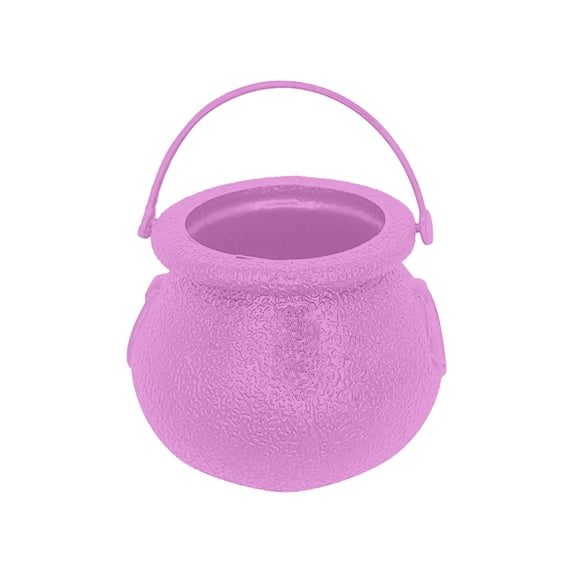 6pcs Halloween Witch Cauldron, Mini Black Plastic Candy Kettle, 2 inch ...