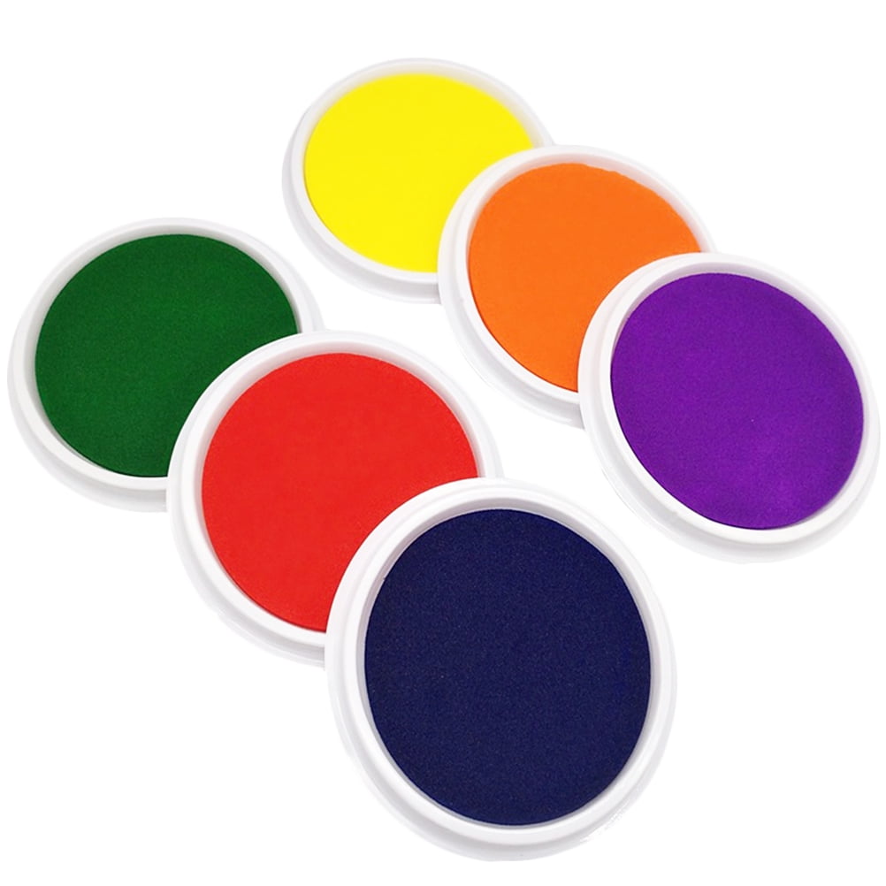6pcs Hand Ink Pad Stamp Pad Washable Finger Palm Ink Colorful Graffiti ...