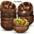 6pcs Handmade Natural Coconut Shell Bowls, Made of Natural Coconut ...