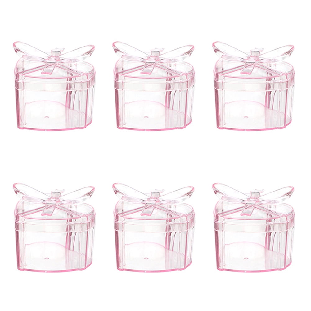 6pcs Heart Shaped Candy Boxes Snacks Boxes with Lid Sugar Storage ...