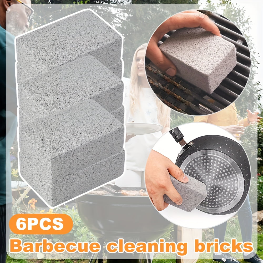 6pcs Heavy-Duty Pumice Stone Grill Cleaner Set - Reusable, Safe for Non ...