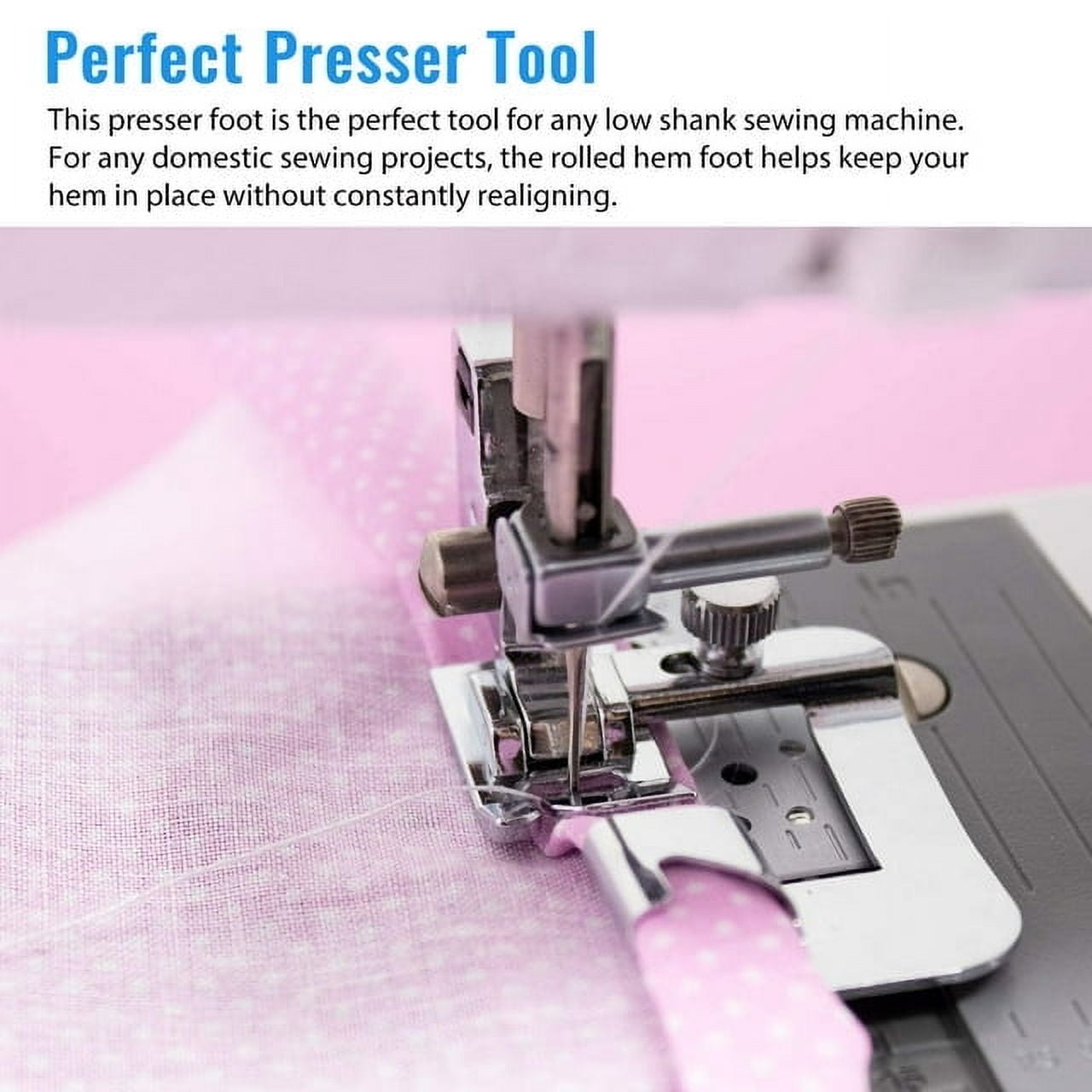 6pcs Home Sewing Machine Foot Presser Rolled Hem Feet for Brother ...