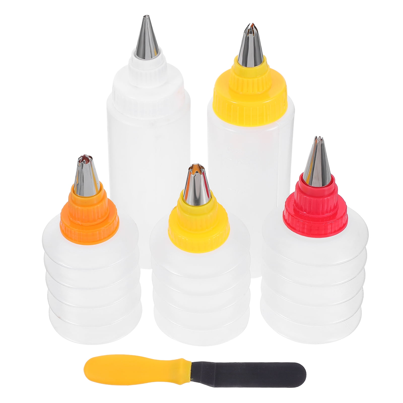HAMPPLIES Squeeze Bottle Multi For Icing Dispensing 6Pcs 12.5x5.5x5.5In ...