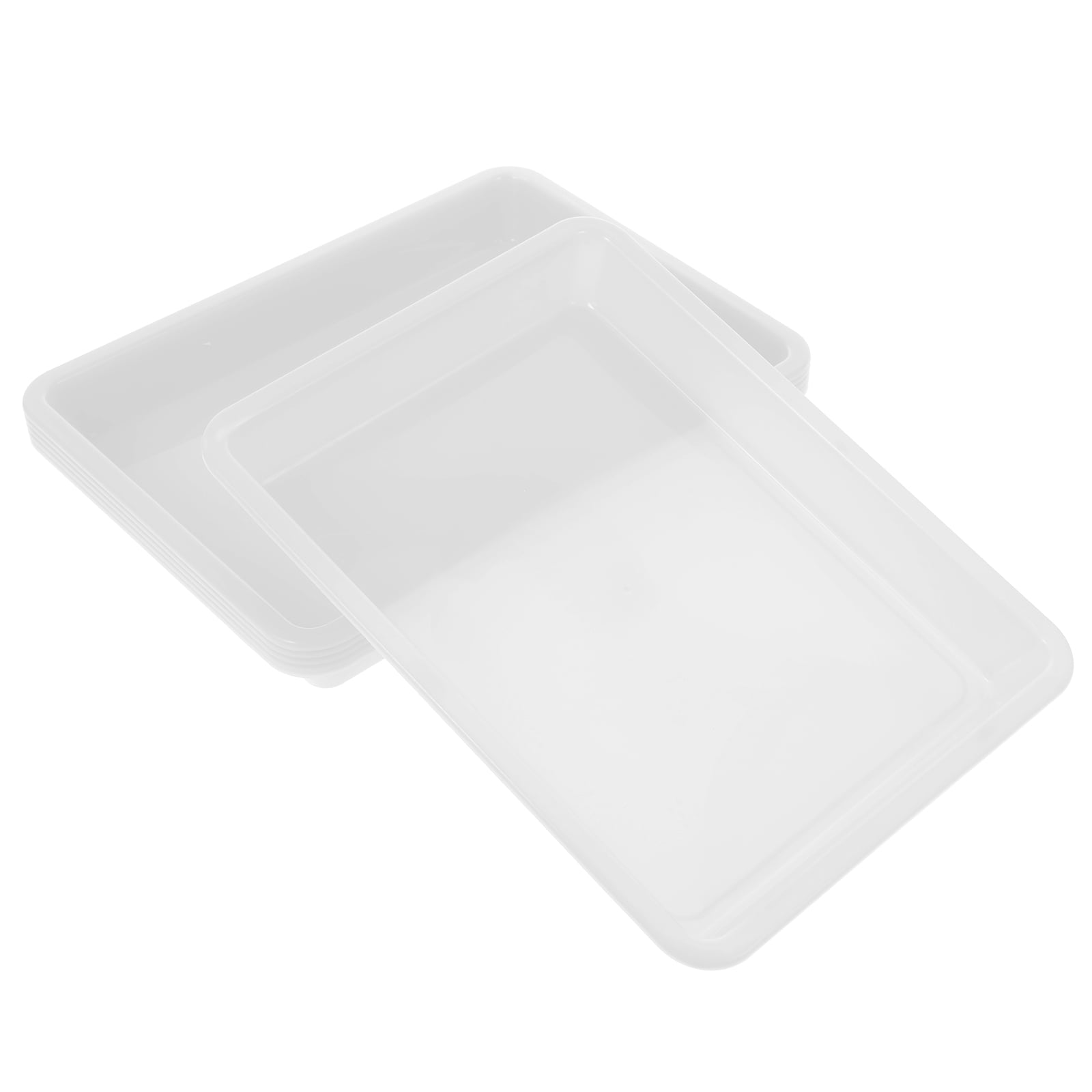 HOMEMAXS White Stackable Trays for Toy Storage Made of PP Material with ...