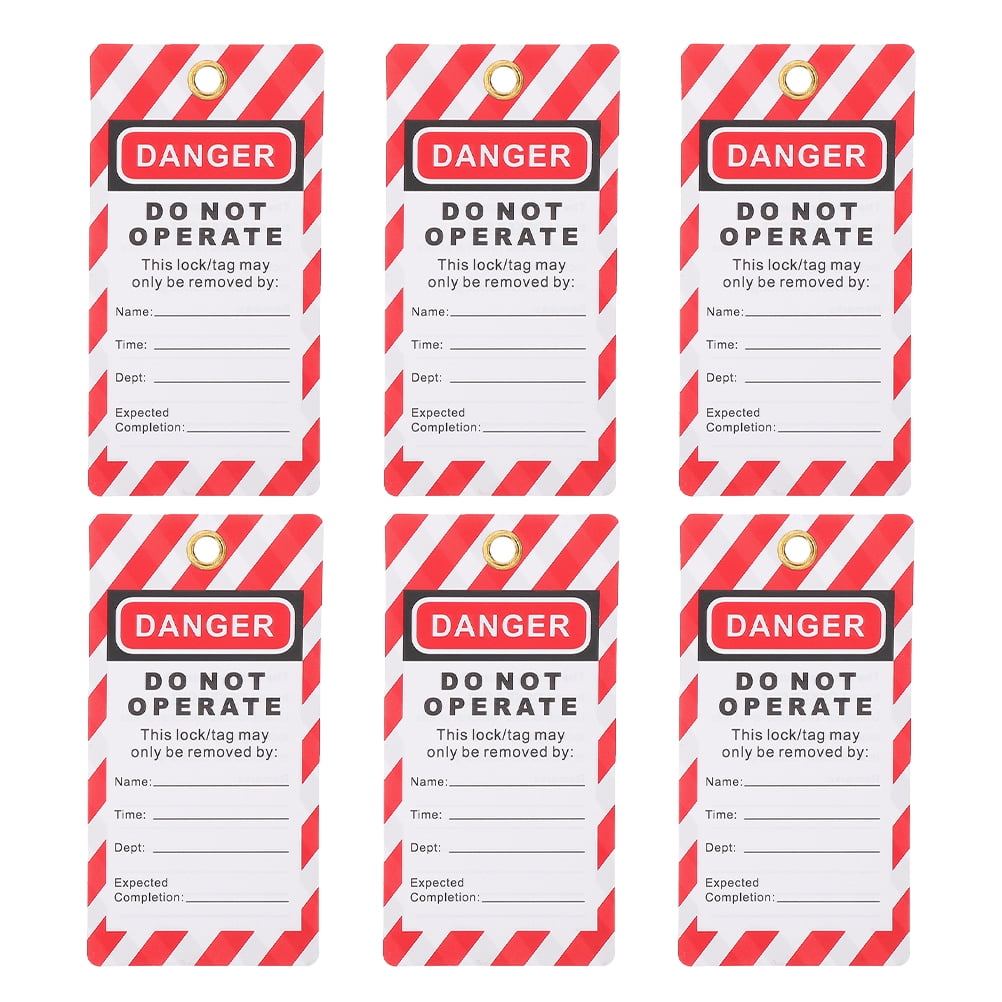 6pcs Compliant Lockout Tags Industrial Safety Labels for Equipment ...