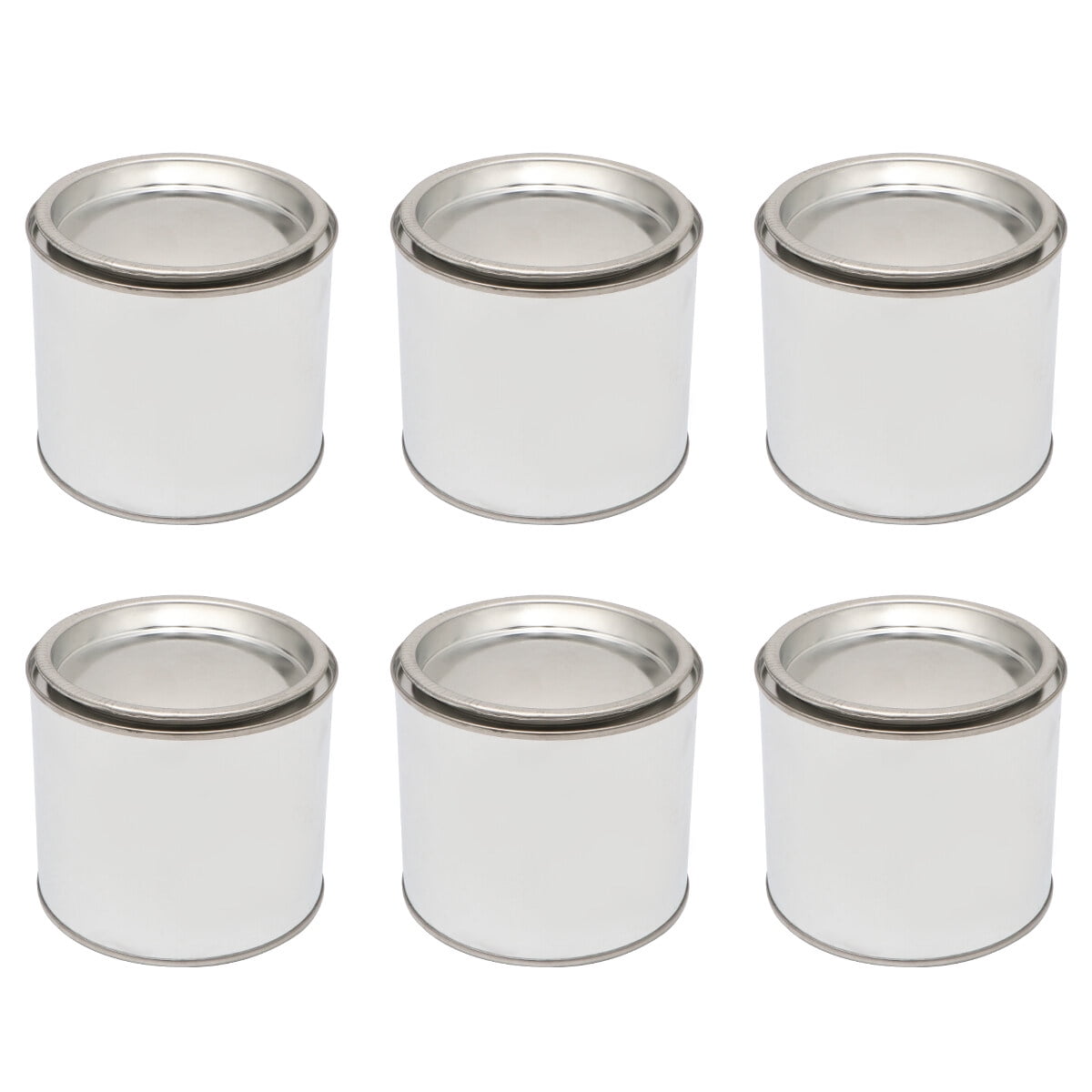 6pcs Iron Round Paint Cans Practical Paint Storage Can Durable Ink ...