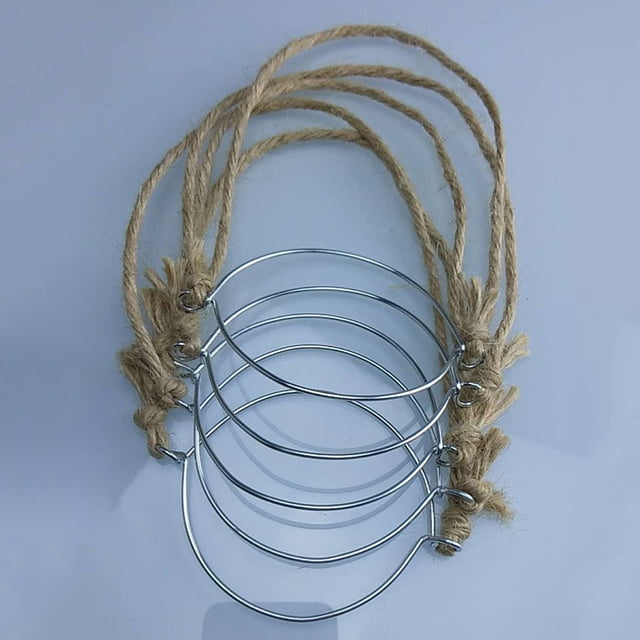 6pcs Jar Rope Handles DIY Multifunction Linen Rope Hook Handle ...