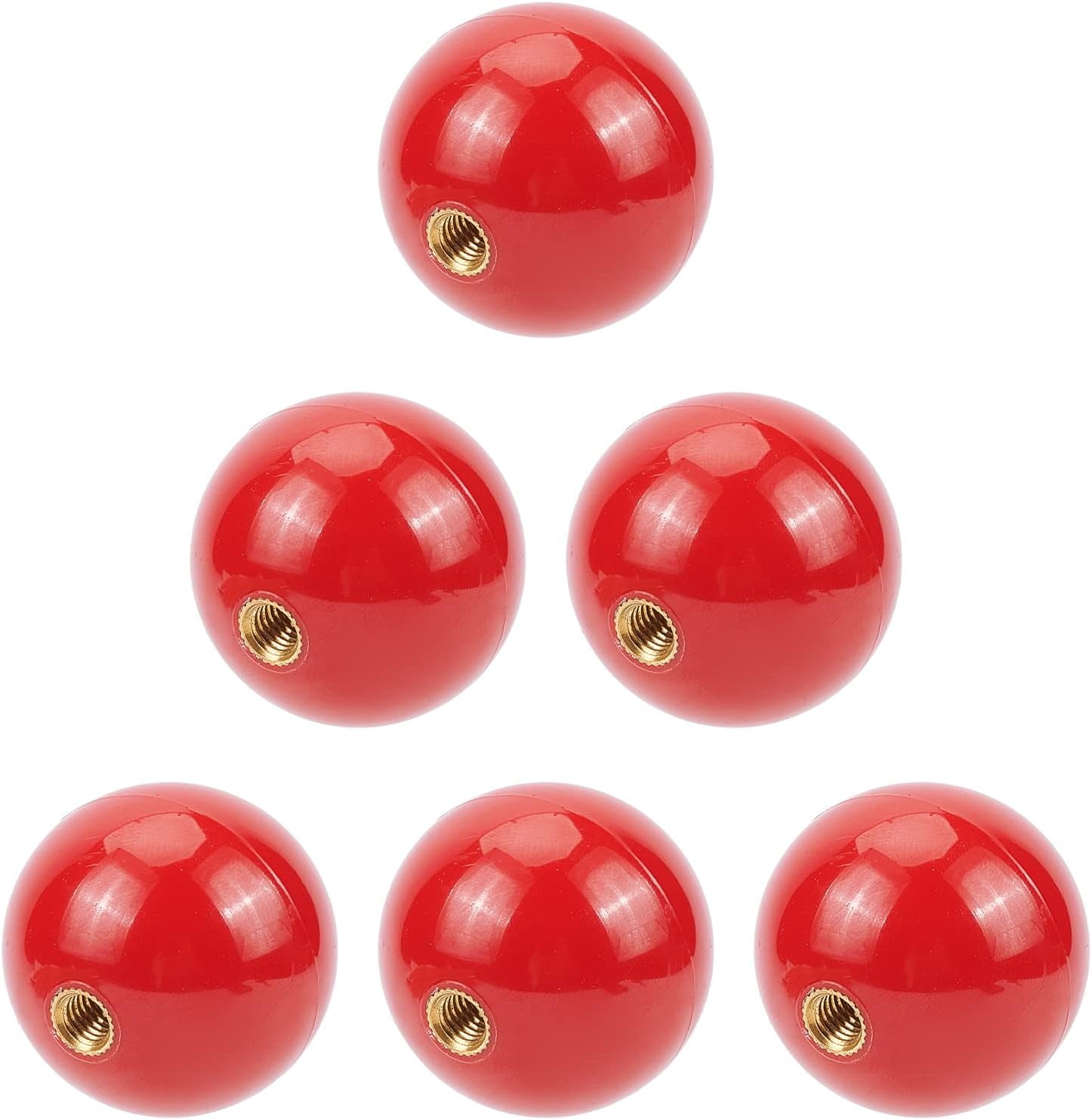 6pcs Joystick Ball Top 35mm Red Joystick Head Handle Rocker Round Head ...