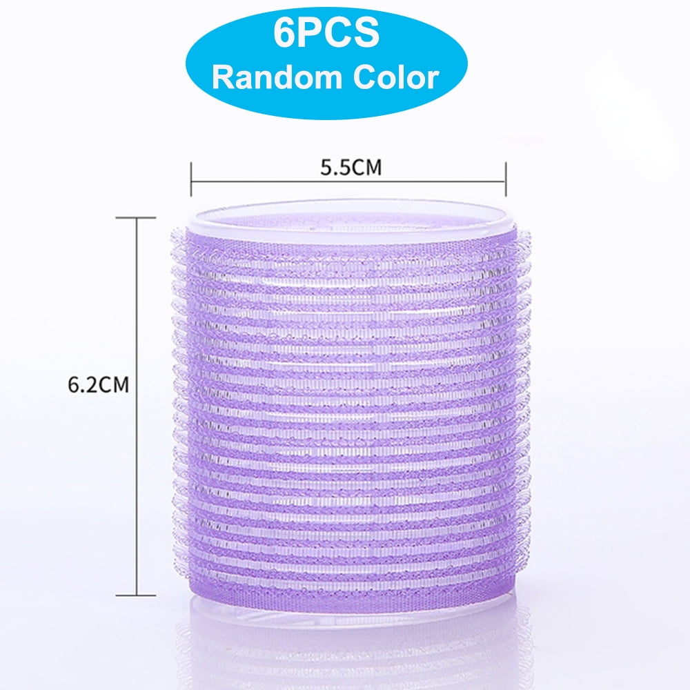 6pcs Self Grip Hair Rollers No Heat Hair Curlers Heatless Curls Hair ...