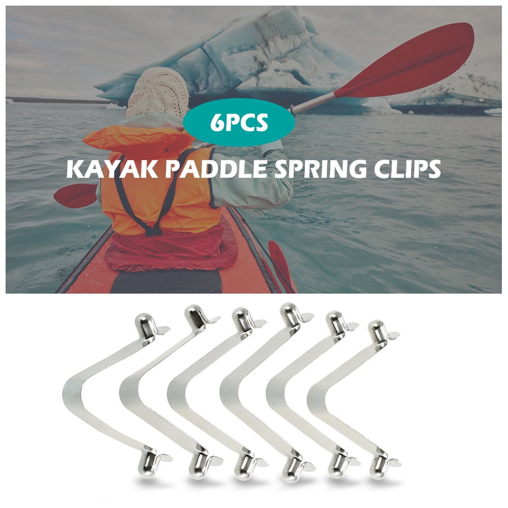 6pcs Kayak Paddle Spring Clips Tent Pole Clips Push Button Spring Snap ...