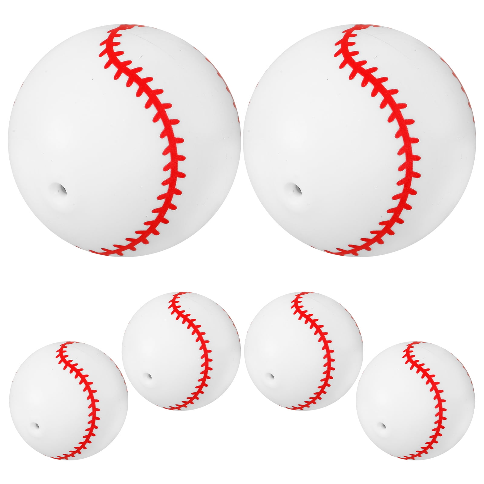 HEANUJJ 6Pcs Easy Storage Inflatable Plastic Baseball Balls for Outdoor ...