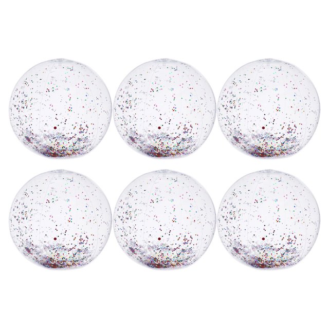 6pcs Kids Inflatable Beach Ball Sequin Beach Ball Party Favor Beach ...