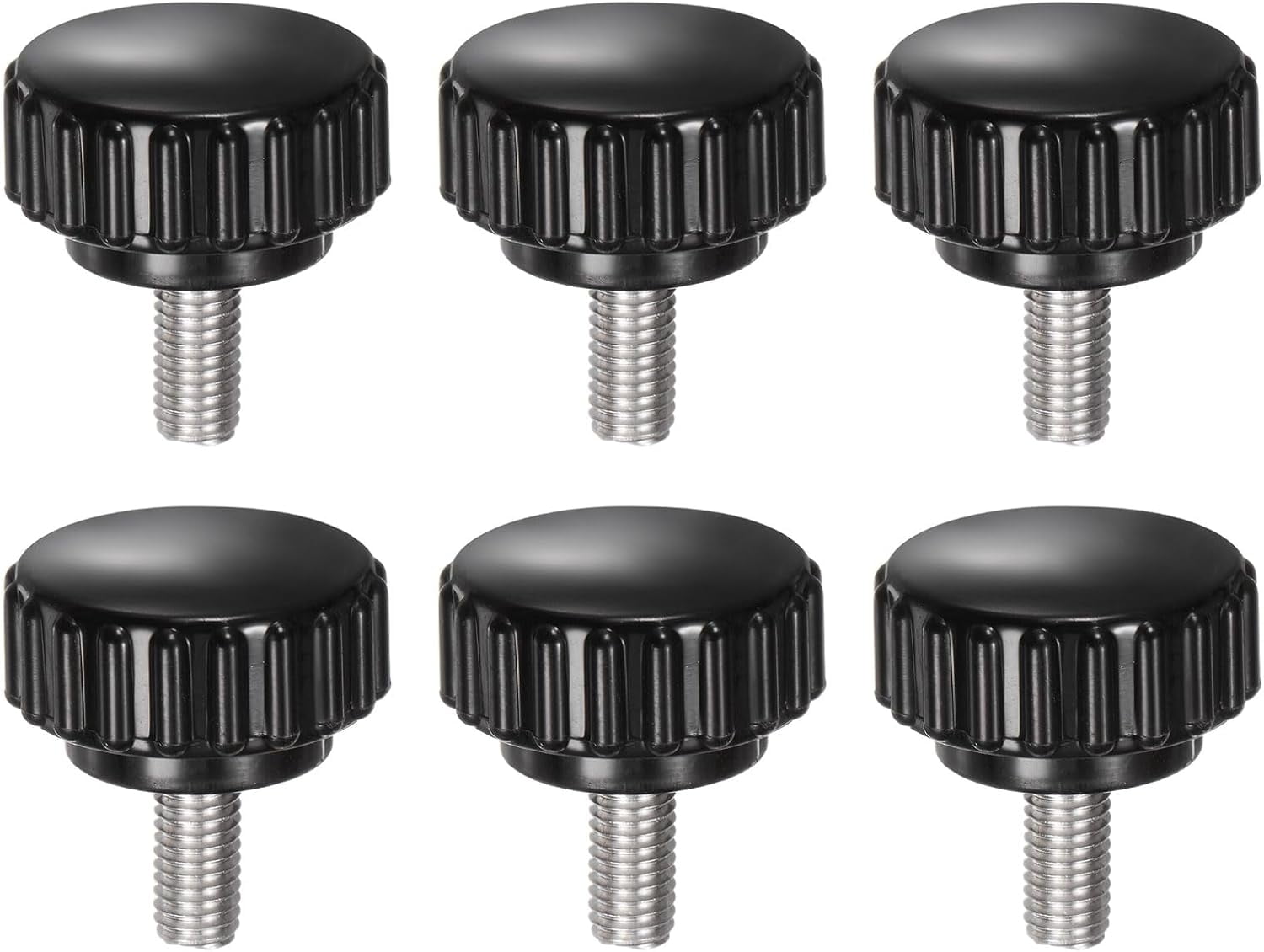 6pcs Knurled Clamping Knobs M5 x 12mm Metric 304 Stainless Steel Male ...