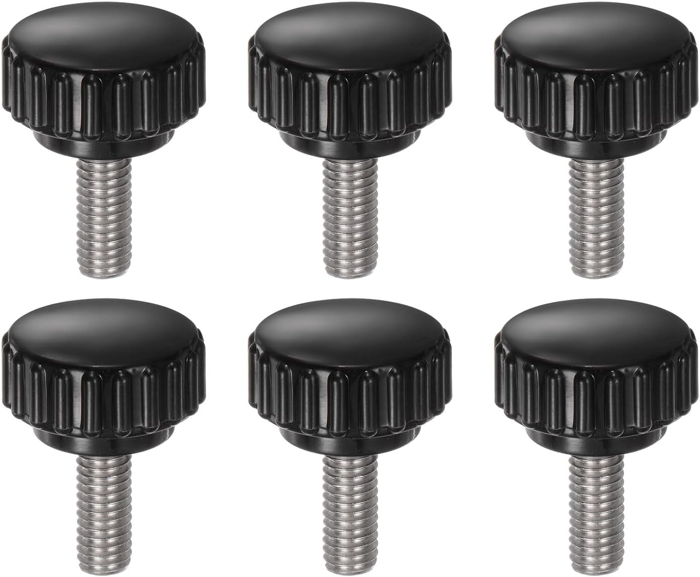 6pcs Knurled Clamping Knobs M6 x 16mm Metric 304 Stainless Steel Male ...