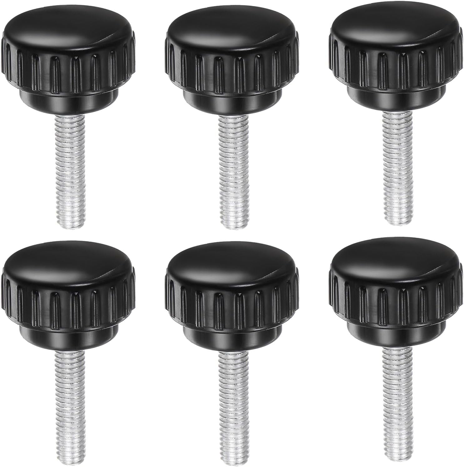6pcs Knurled Clamping Knobs M6 x 25mm Metric Zinc Plated Carbon Steel ...